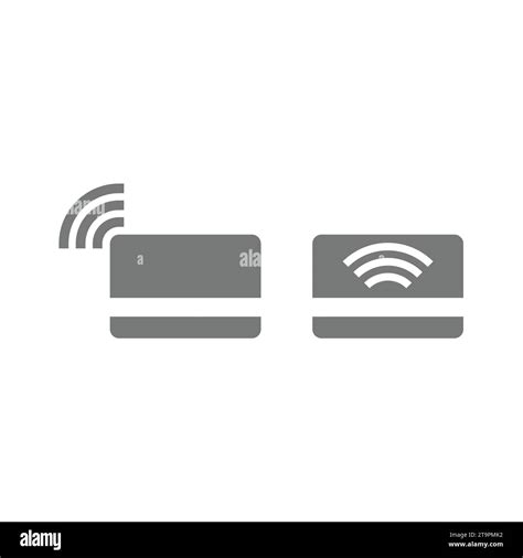 Contactless Credit And Debit Card Icon Set Nfc Rfid And Wireless Cards Icons Stock Vector