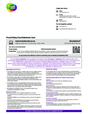 Fillable Online Proxy Form Template Nz Fax Email Print PdfFiller