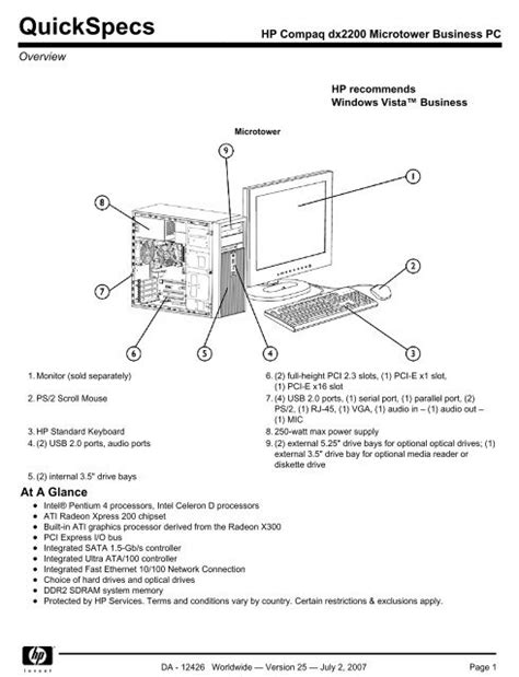 Hp Compaq Dx Microtower Business Pc