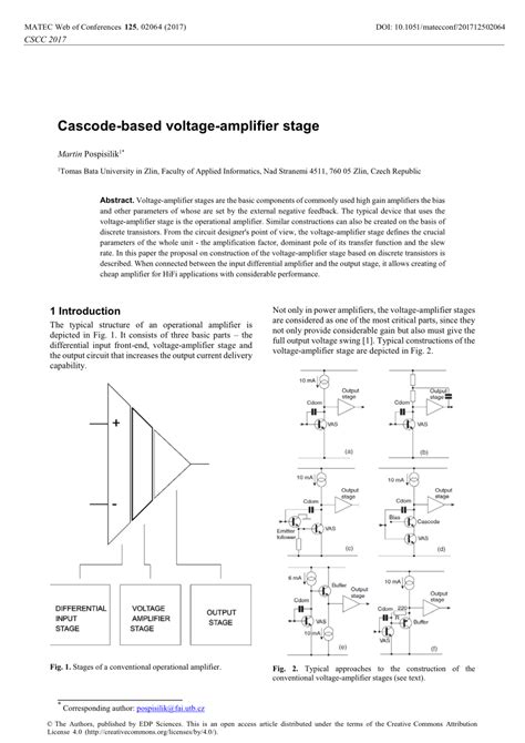 pdf cascode based voltage amplifier stage