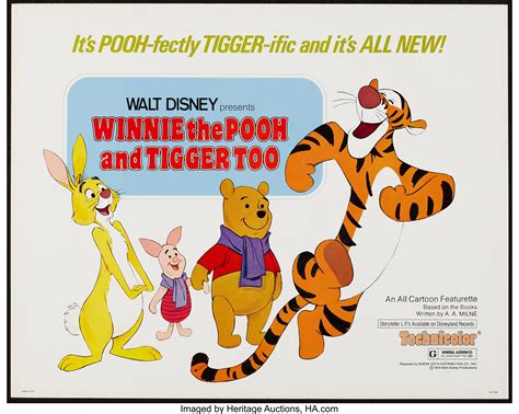 Winnie The Pooh And Tigger Too Buena Vista 1974 Half Sheet Lot