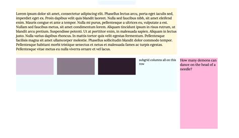 First Thoughts Musings On Playing With Css Subgrid Stephanie Stimac S Blog