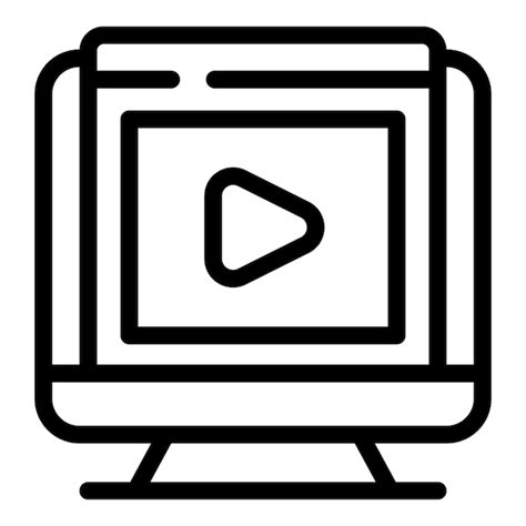 Premium Vector Desktop Computer Displaying Video Streaming Website Interface With Play Button
