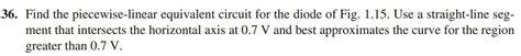 [solved] 6 Find The Piecewise Linear Equivalent Circuit