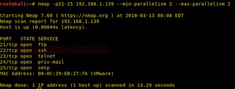 Nmap Scan With Timing Parameters Hacking Articles