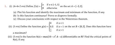 Solved х If Xe{ 1 1} 1 I 4 4 2 Pts Define F X On