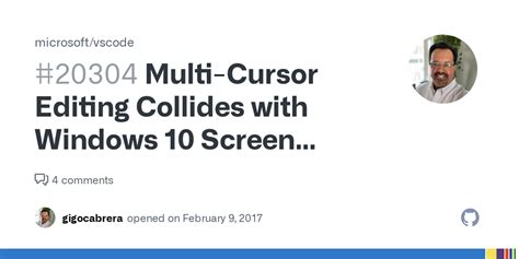 Multi Cursor Editing Collides With Windows 10 Screen Rotation · Issue 20304 · Microsoftvscode