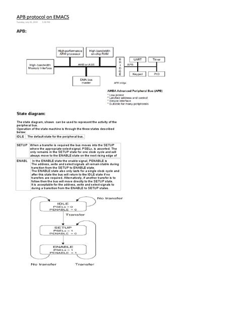 Apb Protocol State Diagram And Verilog Implementation For An Apb Slave Peripheral Pdf