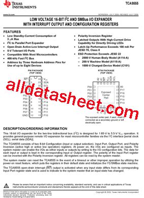 TCA Datasheet PDF Texas Instruments