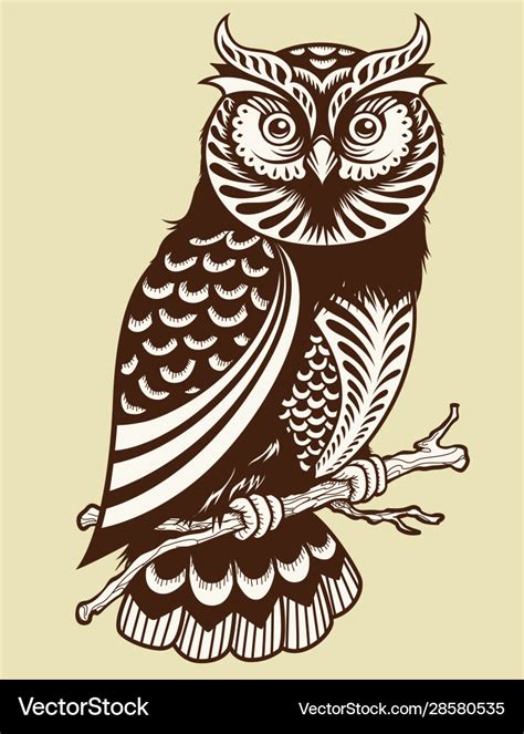 Abstract Owl Royalty Free Vector Image Vectorstock