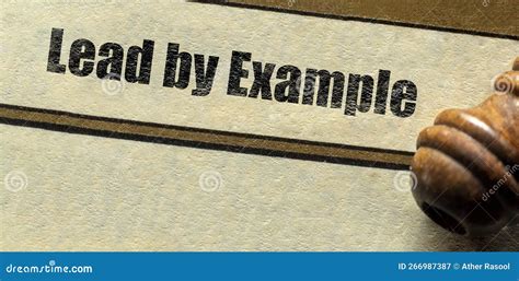 Lead By Example Words The Chapter Heading Title At The Start Of Page Business Concept Education