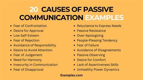 19 Causes Of Passive Communication Examples