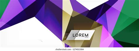 Mosaic Triangular Low Poly Style Abstract Stock Vector Royalty Free