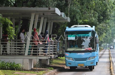 Busway Integrated City Busway Tariff Adjustment Antara Foto