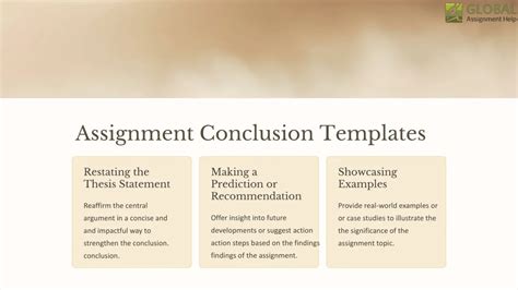 Ppt Know The Assignment Conclusion Template To Write A Remarkable