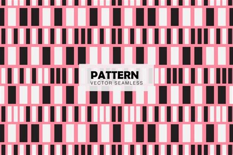 Premium Vector White And Black Rectangle Shapes Pink Background Seamless Repeat Pattern