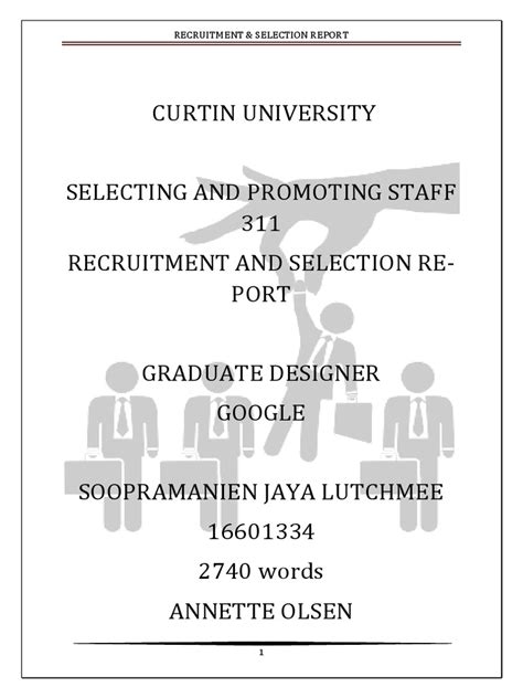 Recruitment And Selection Report For Gra Pdf Recruitment Extraversion And Introversion