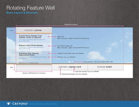 Mobile Site Visual Style Guide On Behance