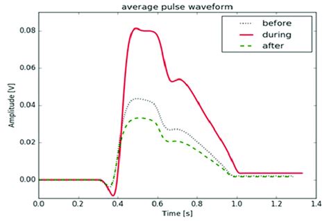 Average Pulse Waveform Before During And After The Looping Download Scientific Diagram
