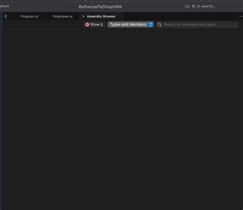 C Object Browser In Visual Studio For Mac Stack Overflow