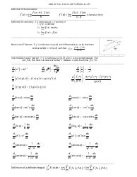 Ap Calculus AB Formula Sheet Download Printable PDF Templateroller