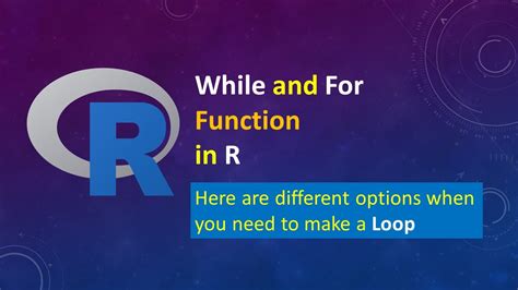 loop with while and for function in r youtube