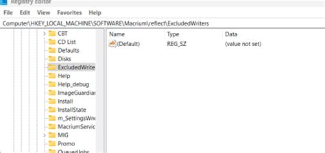 Macrium Registry Entry Can Anyone Help With The Correct Syntax To Construct This Entry