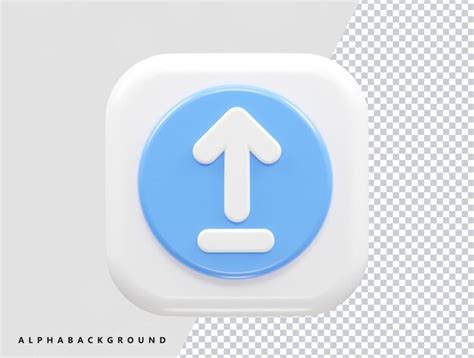 Premium Psd Upload Icon 3d Rendering Illustration Element