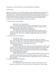 Octet Rule Rtf Exceptions To The Octet Rule Unraveling Molecular Oddities Introduction