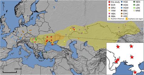 Map Of The Scythian Core Region And Territories Of Their Possible