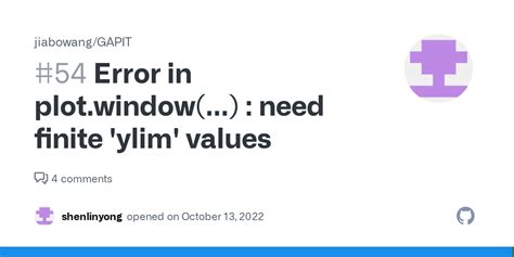Error In Plotwindow Need Finite Ylim Values · Issue 54 · Jiabowanggapit · Github