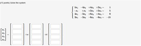 Solved Points Solve The System Chegg Com