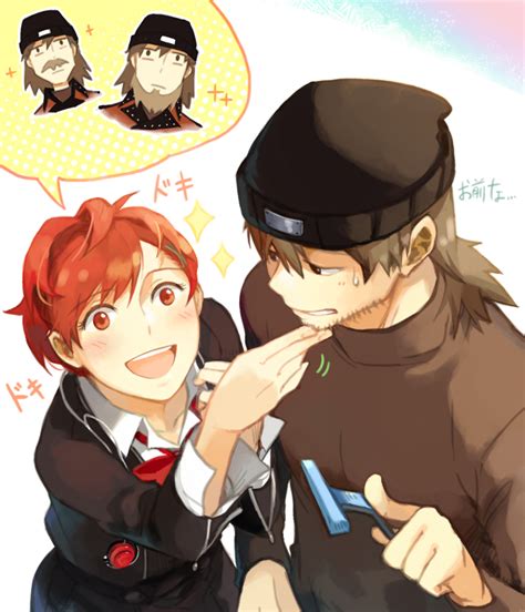 Shiomi Kotone And Aragaki Shinjirou Persona And 2 More Drawn By Runia