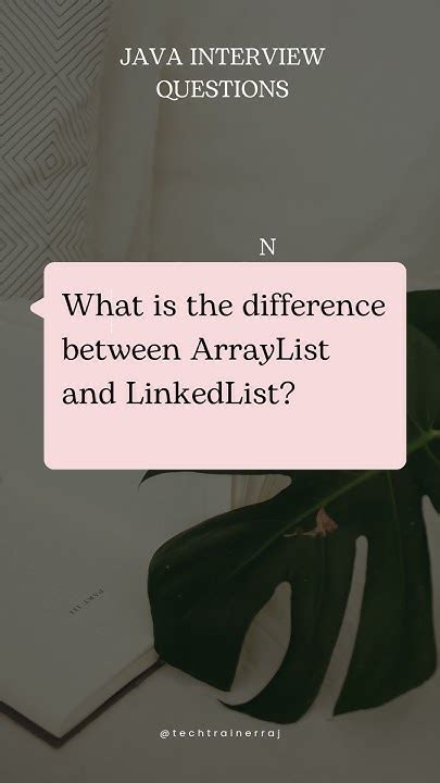 Arraylist Vs Linkedlist Javaautomation Javainterview Interviewtips