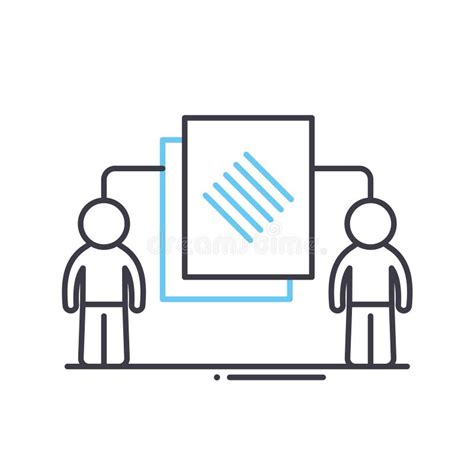 Assignments Line Icon Outline Symbol Vector Illustration Concept