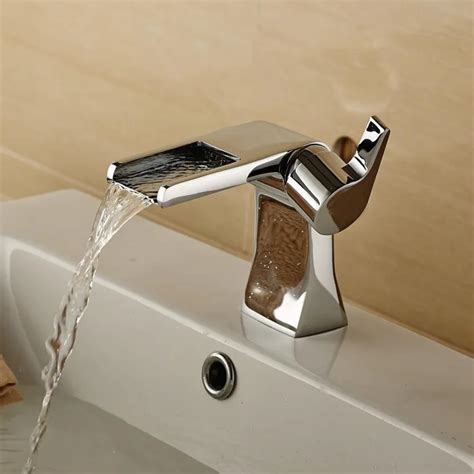 Unique Design Brass Chrome Finished Bathroom Single Lever Hot And Cold