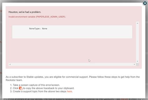 Invalid Environment Variable Paperlessadminuser Support Rockstor Community Forum