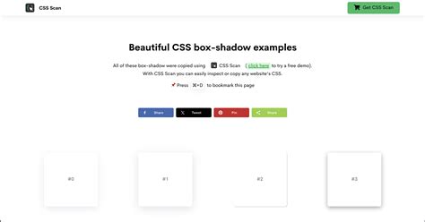 一鍵輕鬆帶走！css Box Shadow Examples 超過 80 種免費線上css 陰影樣式，點擊即可複製 Css Code