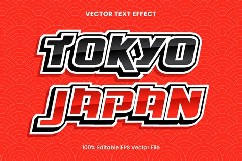 Tokyo Japan Vector Text Effect Graphic By The Digital Cube · Creative Fabrica