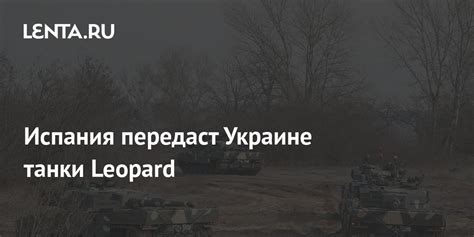 Испания передаст Украине танки Leopard Политика Мир
