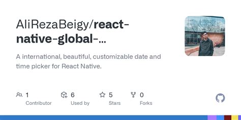 GitHub AliRezaBeigy React Native Global Datetimepicker A International Beautiful