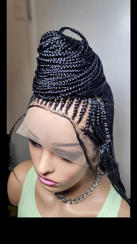 Full Lace Knotless Cornrow Wig Handmade Lace Front Braided Wig
