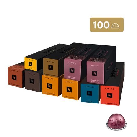 Кофе в алюминиевых капсулах Nespresso Vertuo 100 капсул, набор Бариста ...