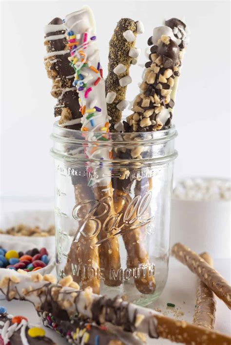 Easy Chocolate Covered Pretzel Rods Recipe Practically Homemade