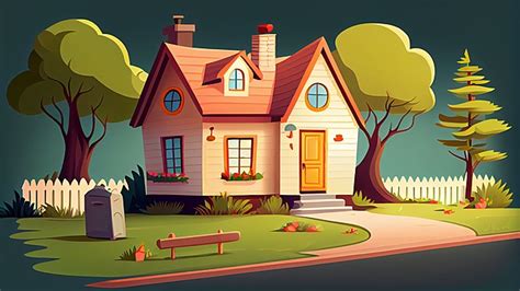 집 어린이 그림 만화 배경 집 하우스 단독주택 배경 일러스트 및 사진 무료 다운로드 Pngtree