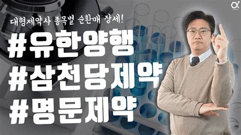 대형제약사 종목별 순환매 장세ㅣ유한양행 삼천당제약 명문제약 Youtube