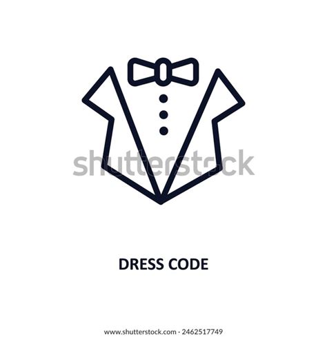 Dress Code Icon Thin Line Dress Stock Vector Royalty Free 2462517749