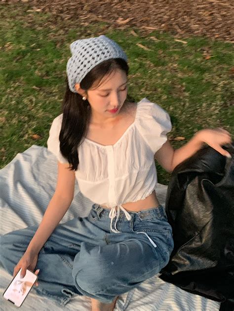 노브 니트 헤어 삼각 두건 스카프