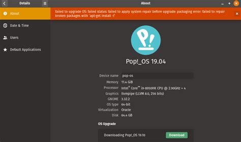 Pop Wont Update R Pop Os