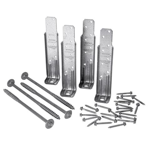 Simpson Strong Tie 14 Gauge Zmax Coating Dtt Deck Tension Tie Kit Dtt1z